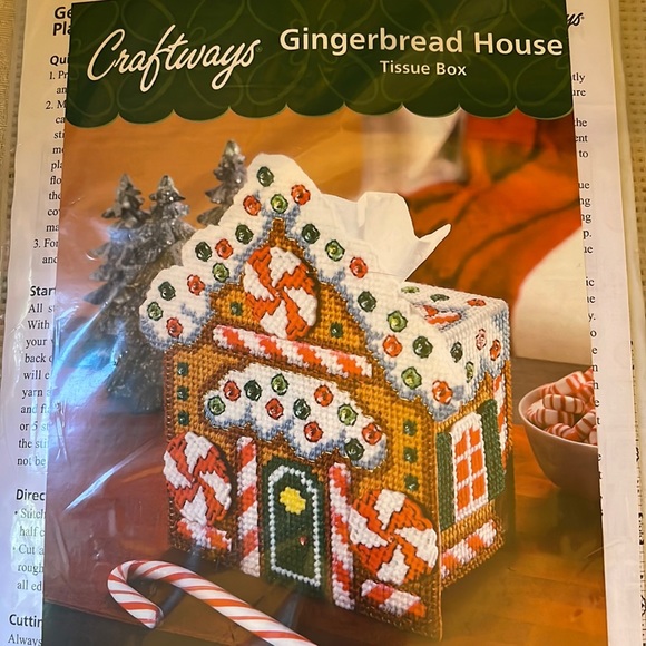 Craftways | Art | Vintage Craftways Gingerbread House Tissue Box Kit ...